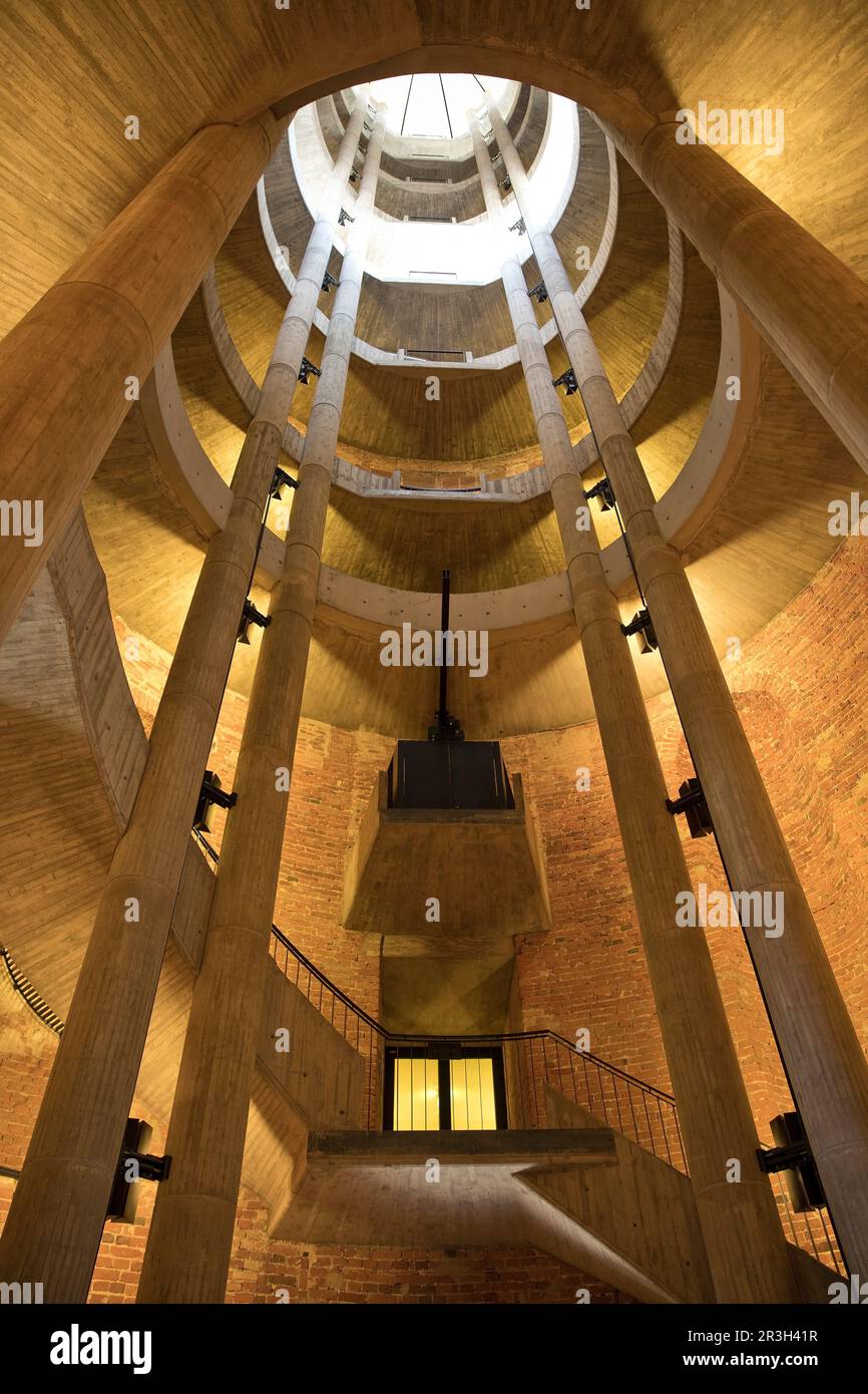 Interior shot looking up into the bell tower, French Cathedral ...