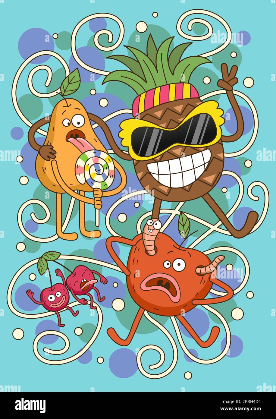 Fruit mix poster Stock Vector Image & Art - Alamy