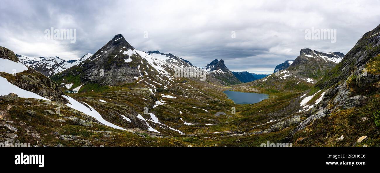 Panorama of the landscape in Reinheimen National Park in Norway Stock ...