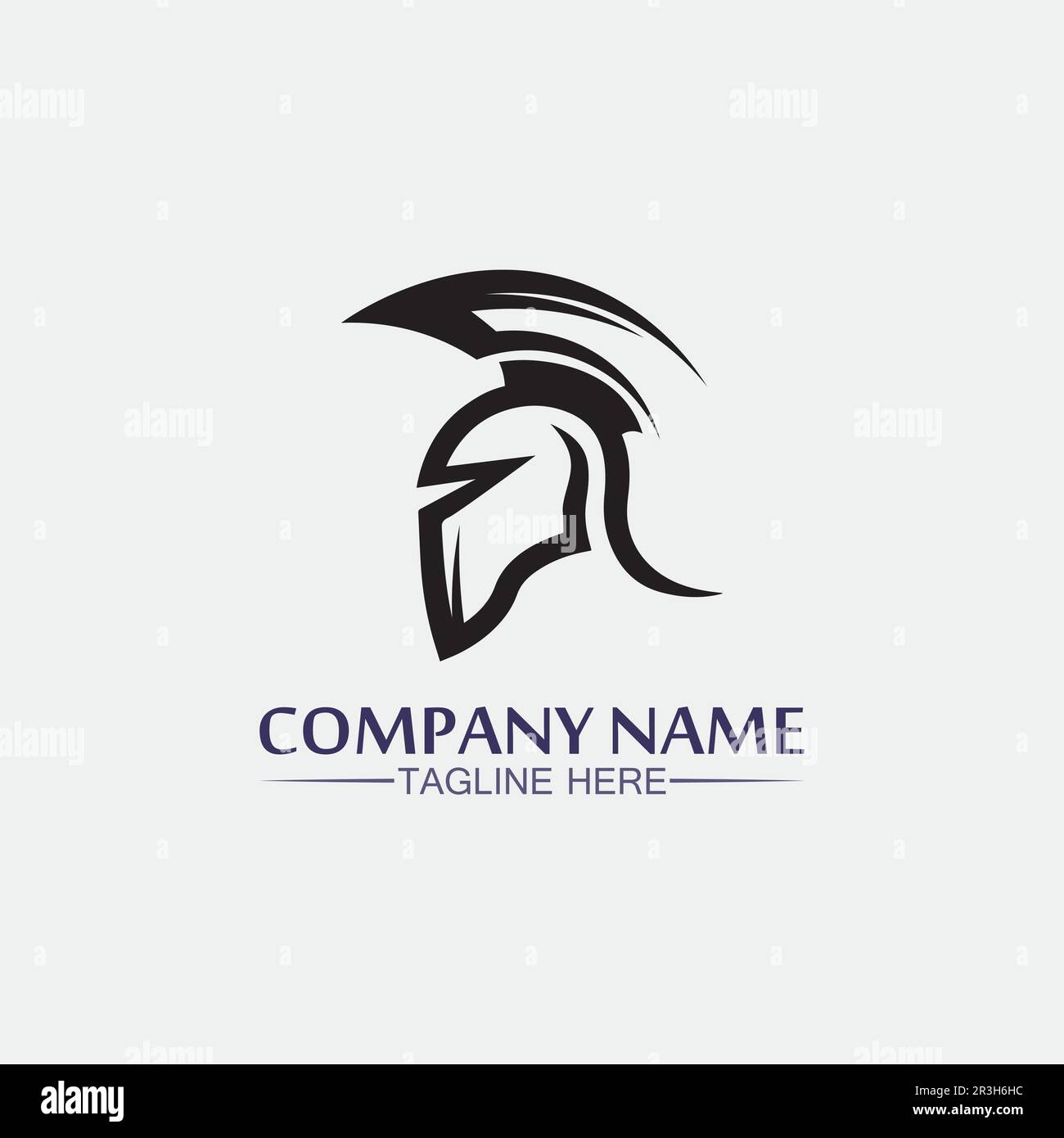 Spartan helmet, gladiator logo template vector icon design, head icon ...