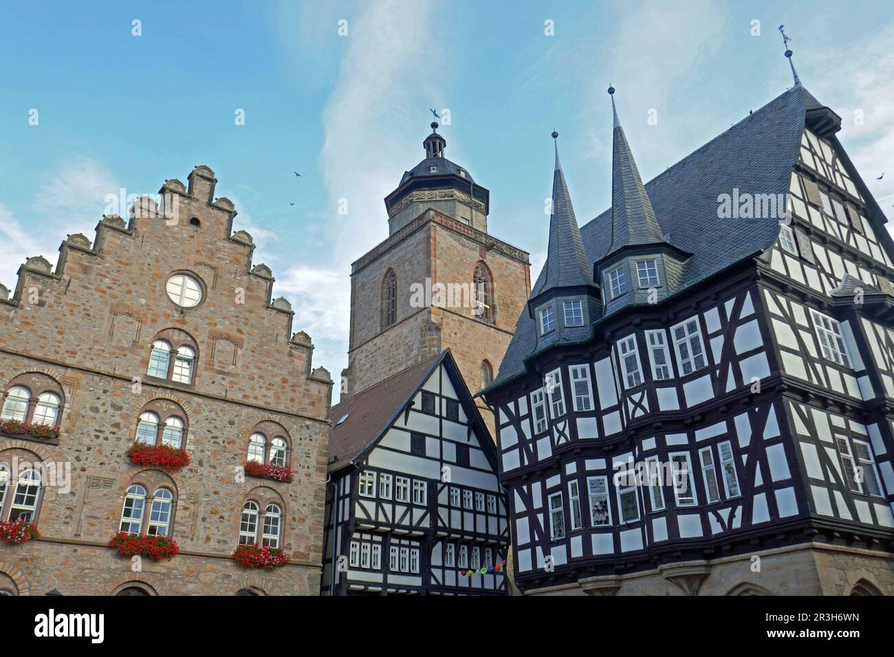 Historic town center in Alsfeld Germany Stock Photo - Alamy