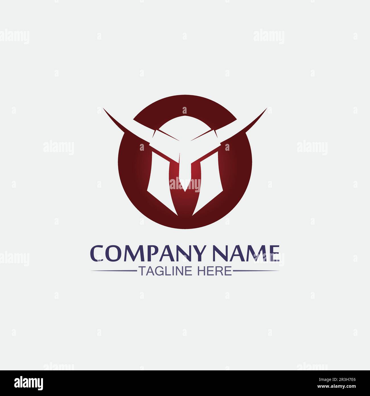 Gladiator Head Logo Spartan Helmet, Gladiator Logo Template Vector