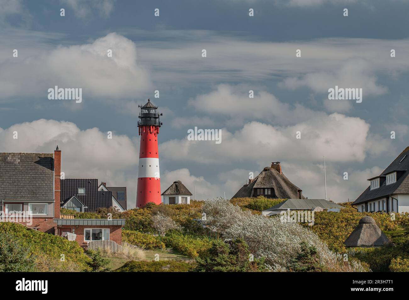 Thatched roof houses and lighthouse hi-res stock photography and images ...
