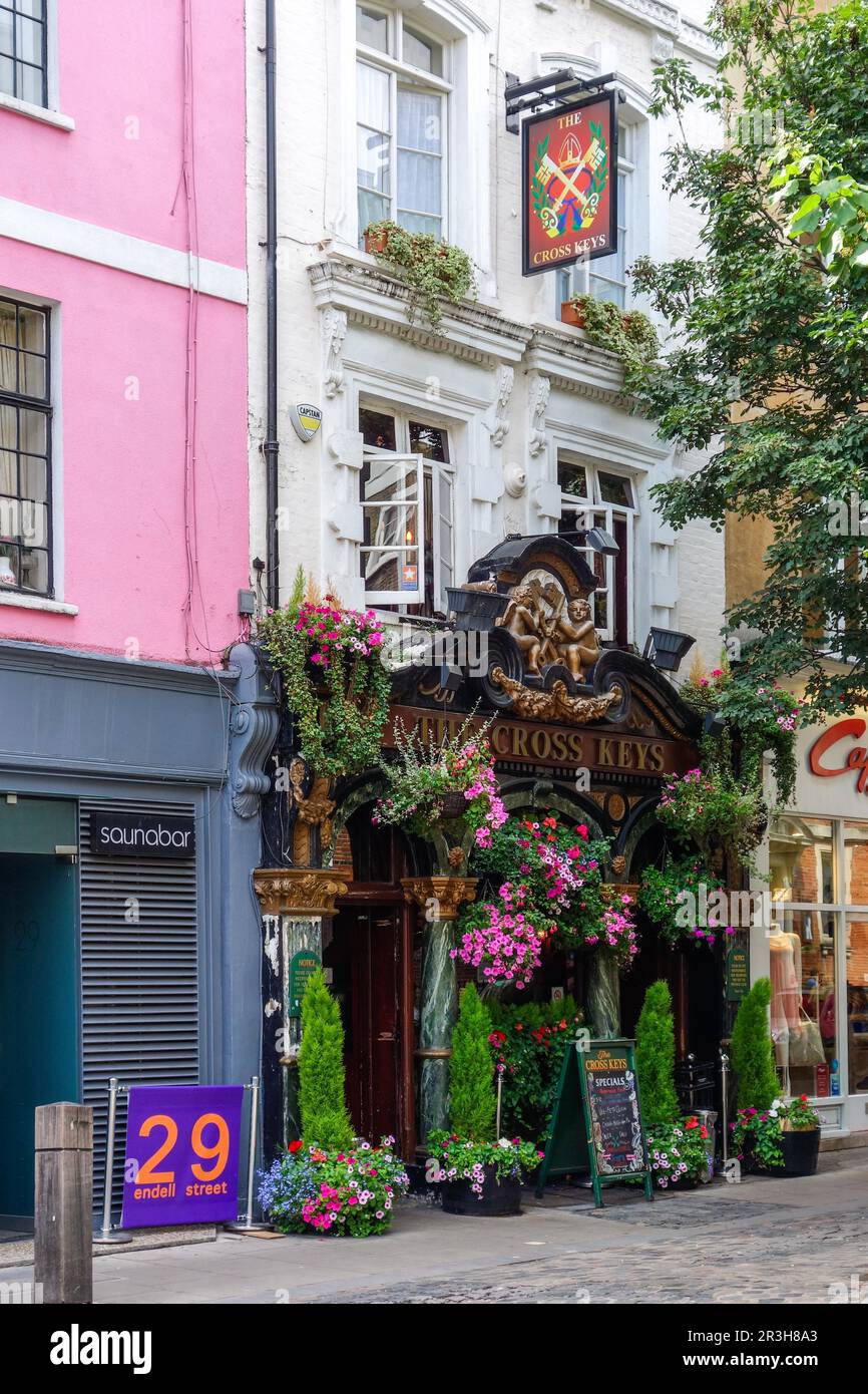 LONDON, UK - JULY 27 : View of the Cross Keys pub in London, UK on July ...