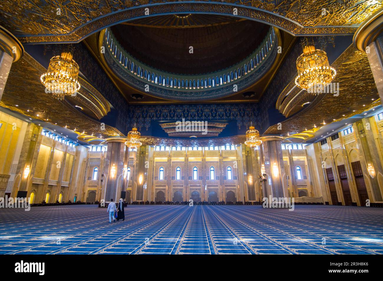 Inside the magnificent Grand mosque, Kuwait City, Kuwait Stock Photo ...