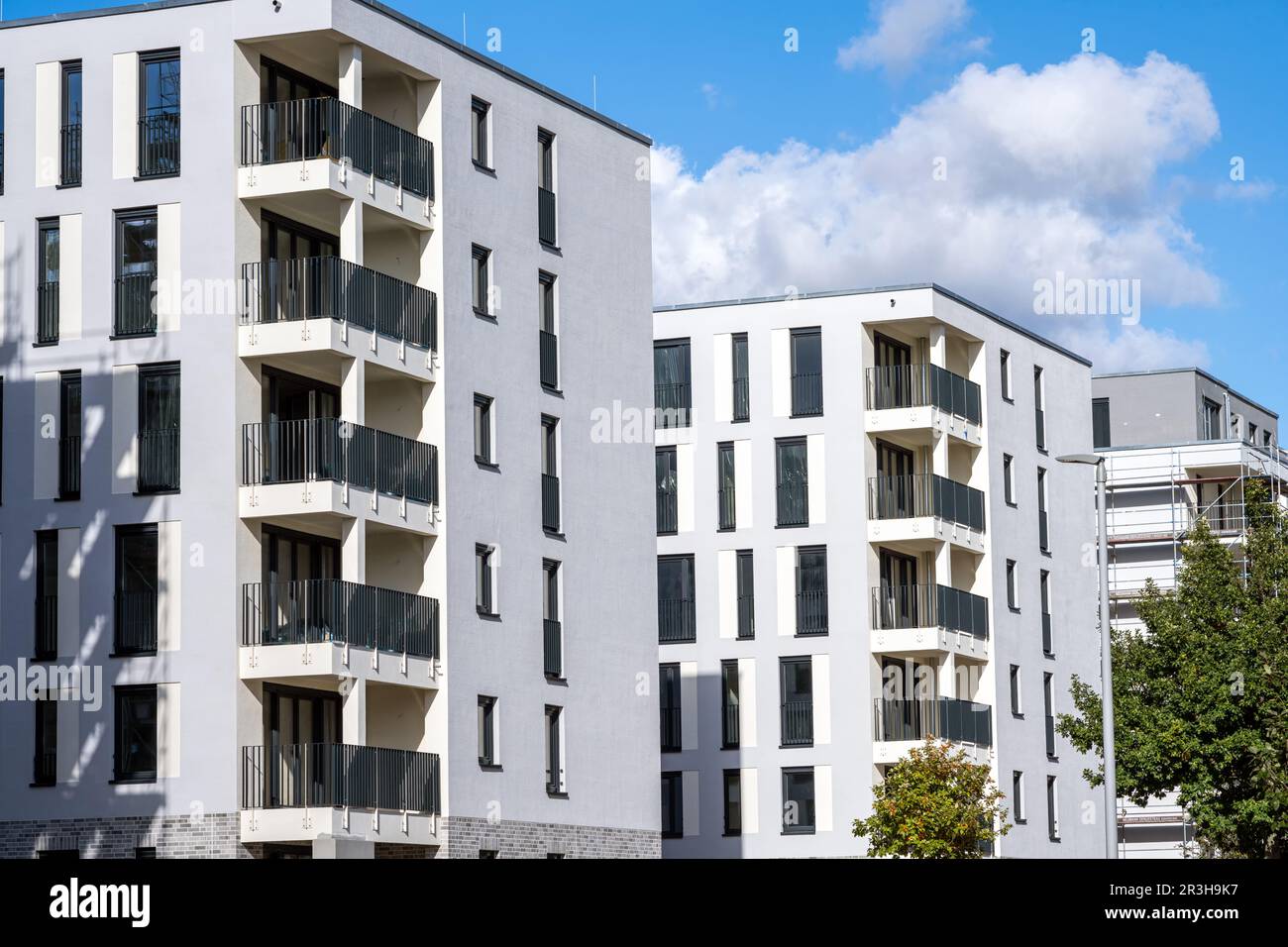 New apartment buildings in a development area in Berlin, Germany Stock ...