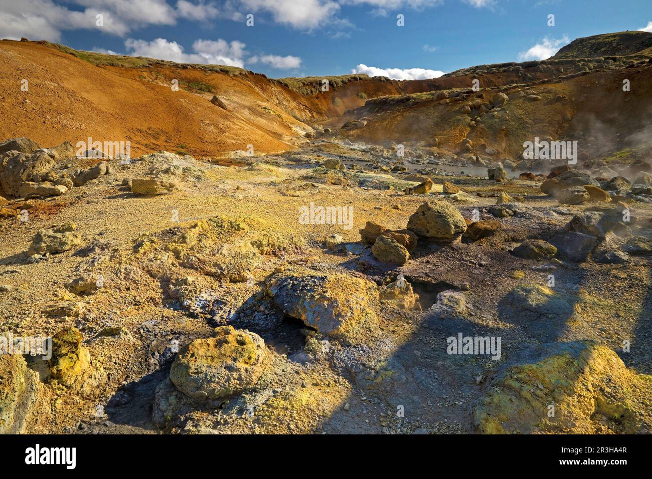 Seltun Geothermal Area, Krysuvik, Reykjanes Peninsula, Iceland Stock ...