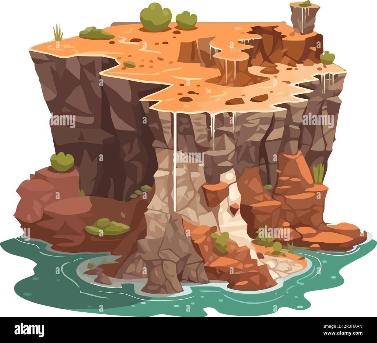 View cliffs in sea Stock Vector Images - Alamy