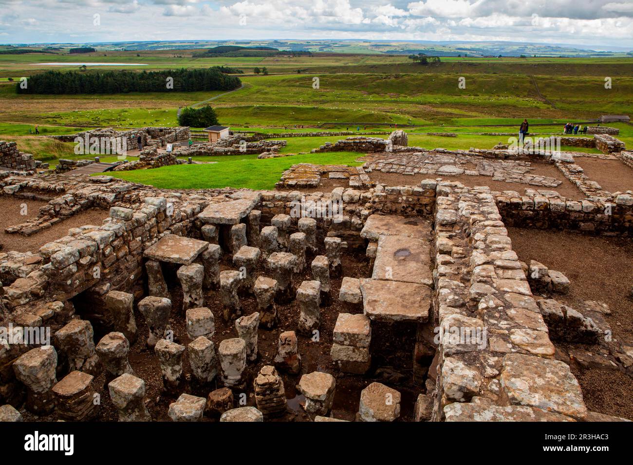 Roman Ruins, Fort Homestead, Hadrian's Wall, Hexham, Northumberland ...