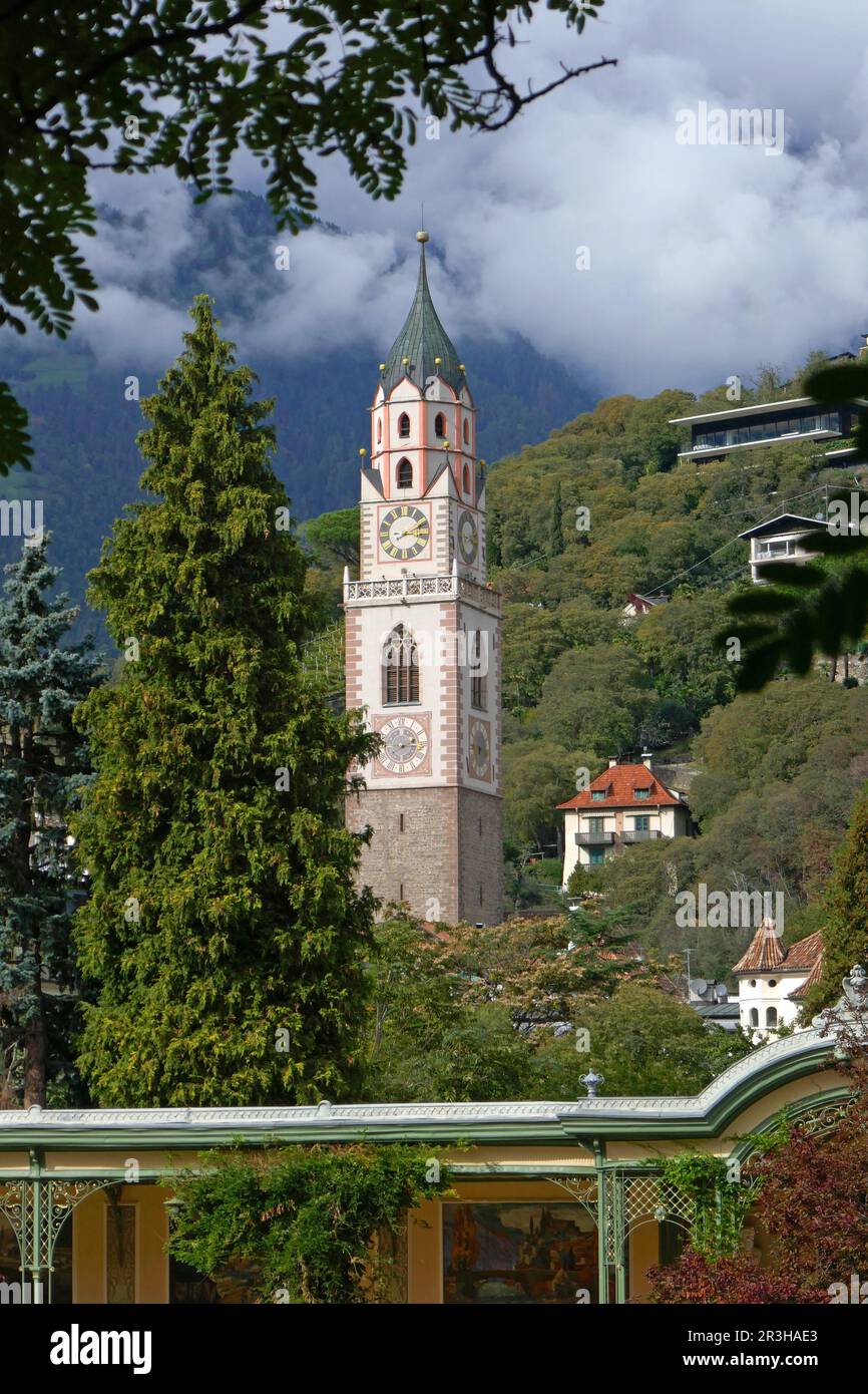Nikolai Church in Meran Stock Photo - Alamy