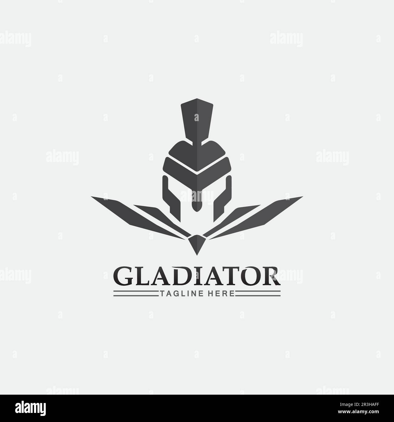 Spartan Helmet logo and gladiator, power, vintage, sword, safety ...