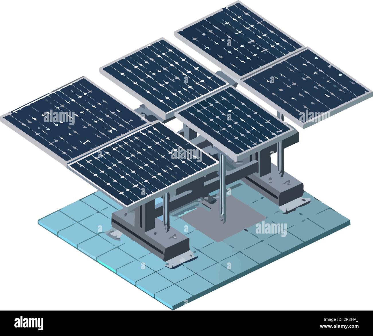 Solar panel station generates electricity Stock Vector Image & Art - Alamy