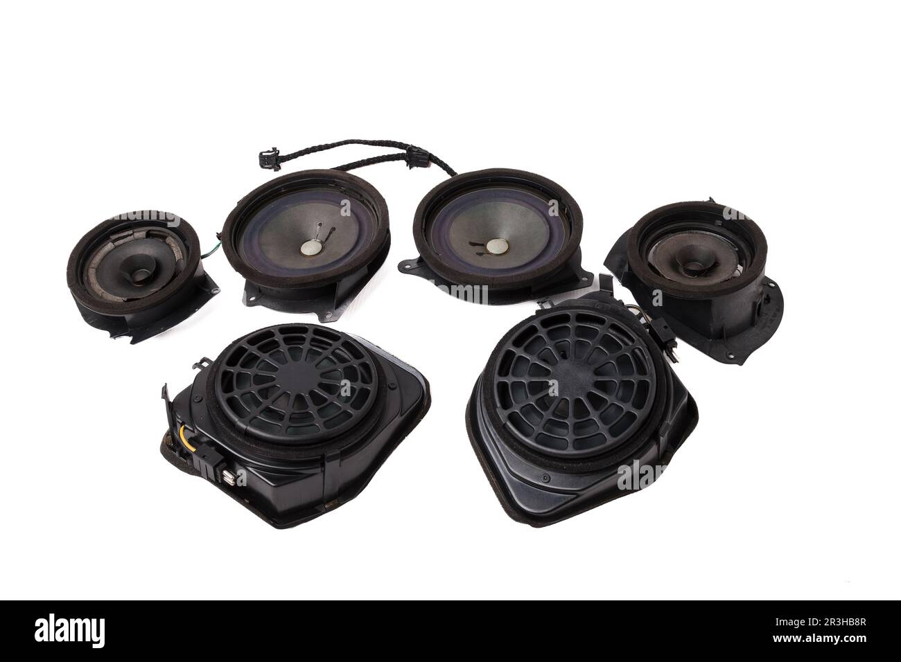 Four speakers of an acoustic system - an audio for playing music in a ...