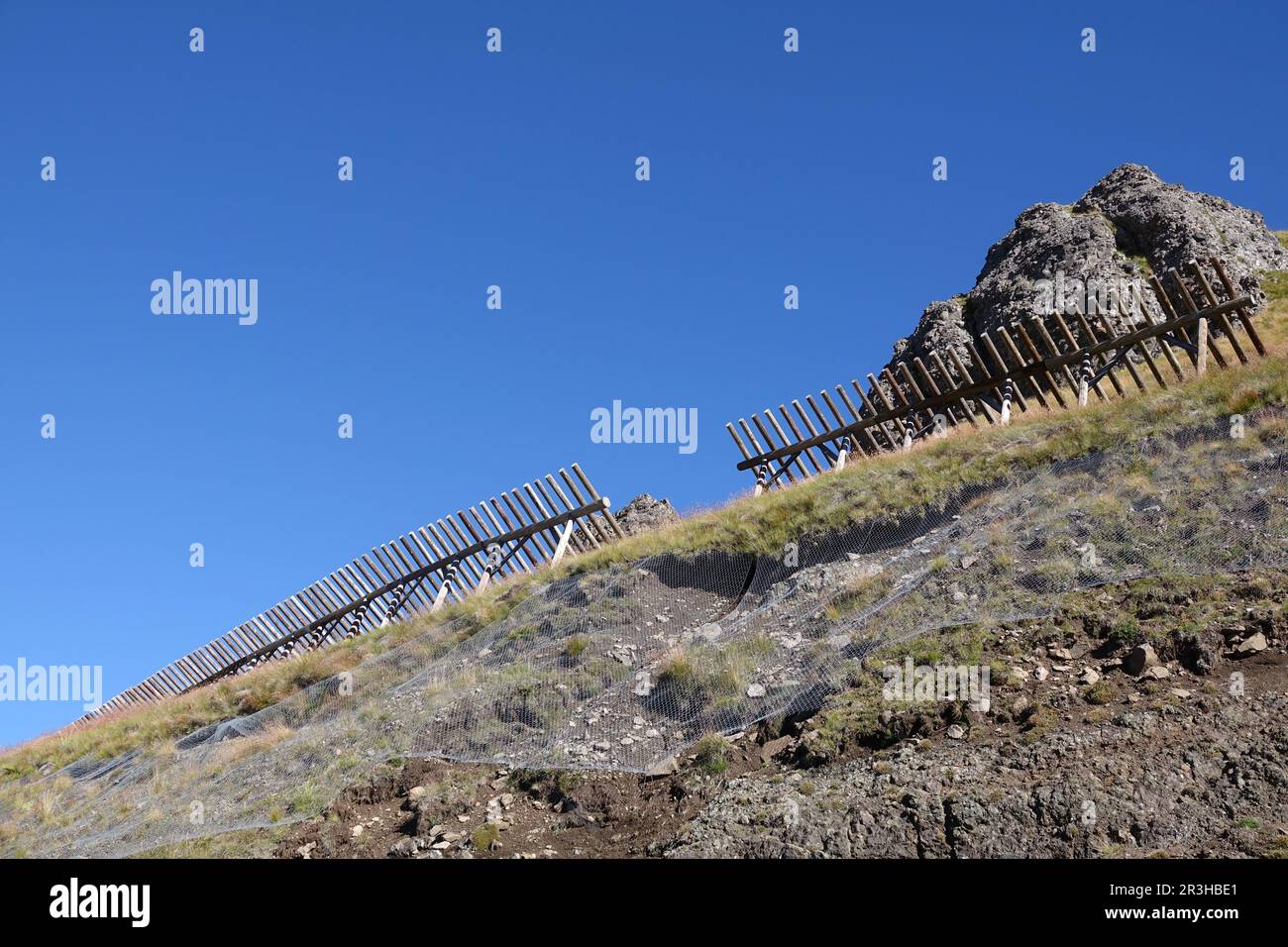 Avalanche protection on the Padon ridge Stock Photo - Alamy