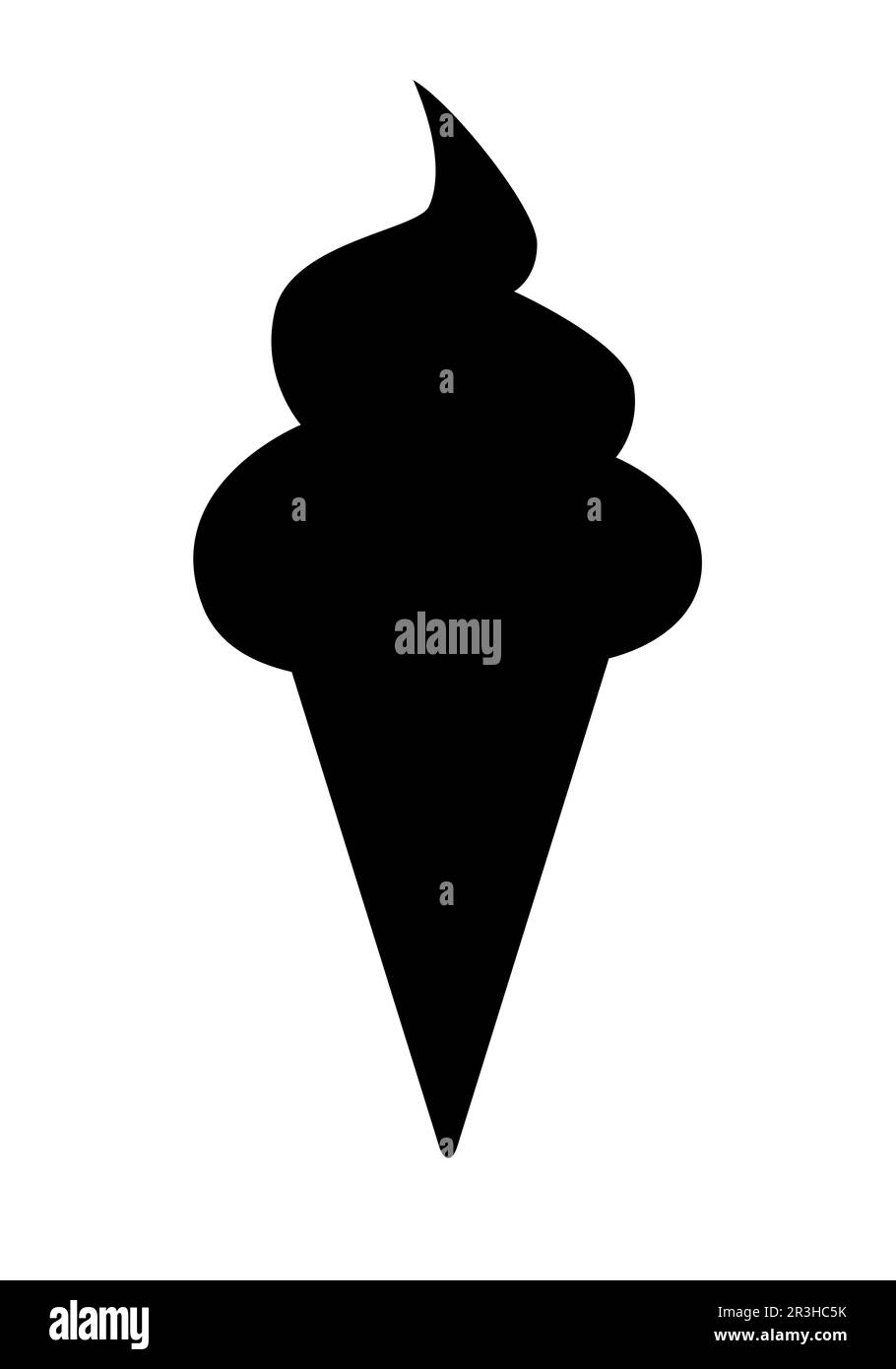 Ice Cream Cone Vector Black Ice Cream Waffle Cone Vector & Photo (Free