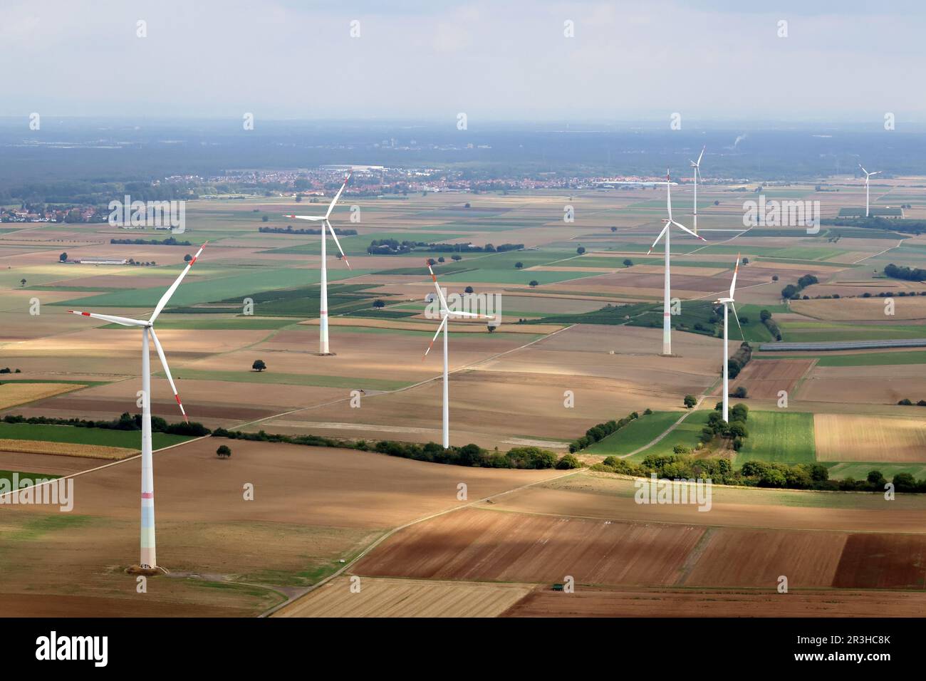 Wind turbine and fields Stock Photo - Alamy