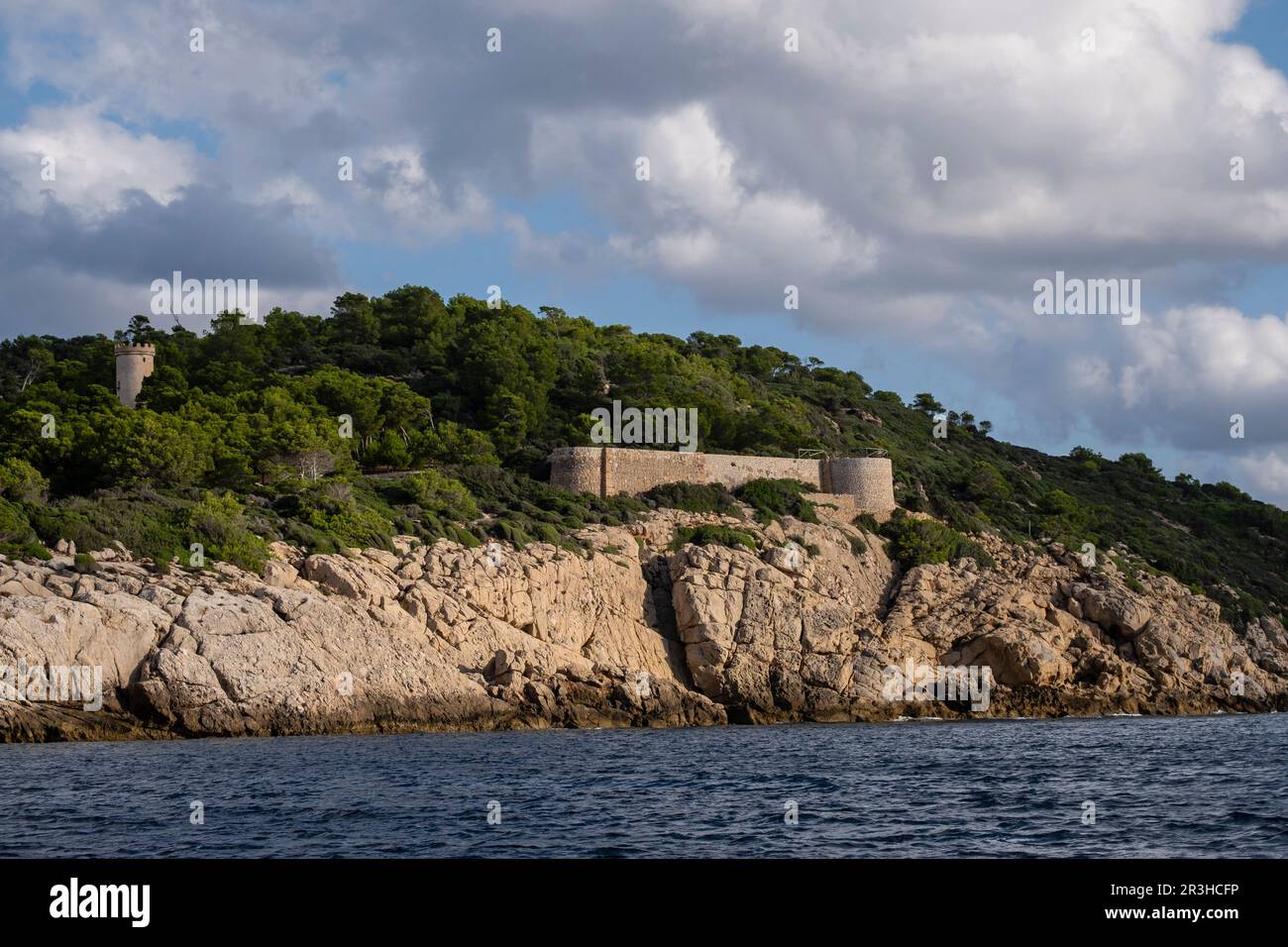viewpoint of punta de na Miranda, sa Dragonera natural park, Mallorca ...