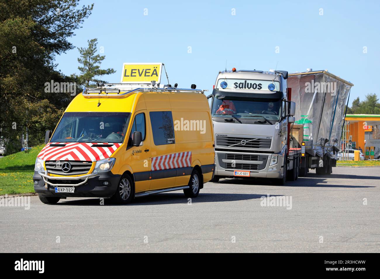 Volvo FH truck transporting Finnish Salvos log cabin as exceptional ...