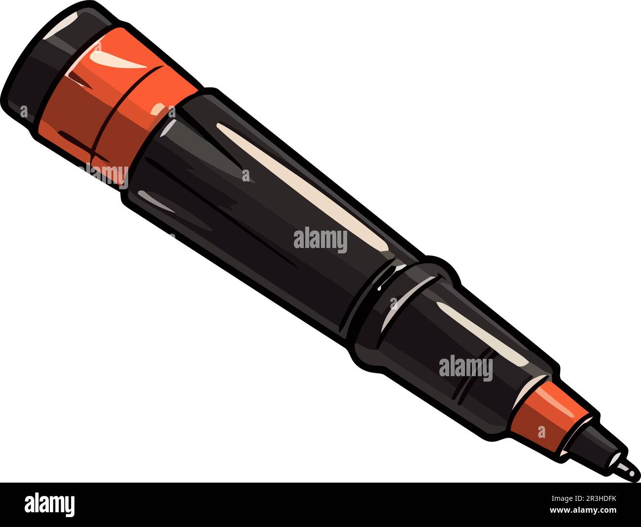 Metallic pen creates sharp signature on document Stock Vector Image ...