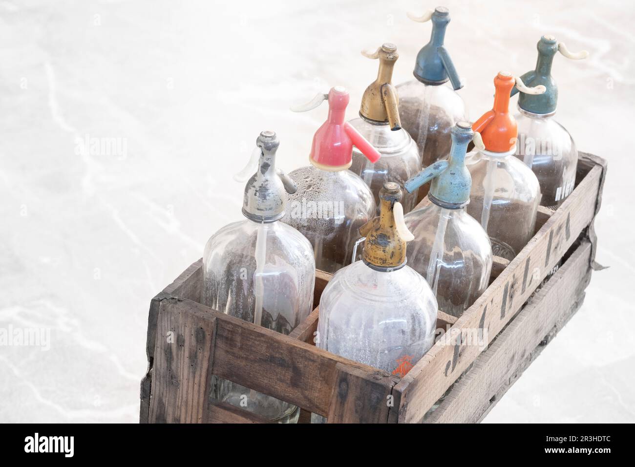 old pressure siphon box, Mallorca, Balearic Islands, Spain Stock Photo ...