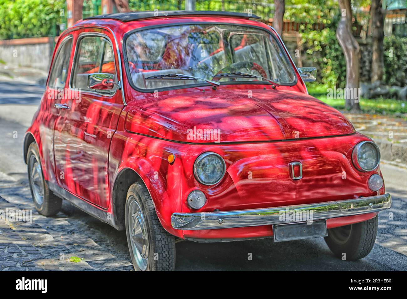 Red Italian runabout Stock Photo - Alamy