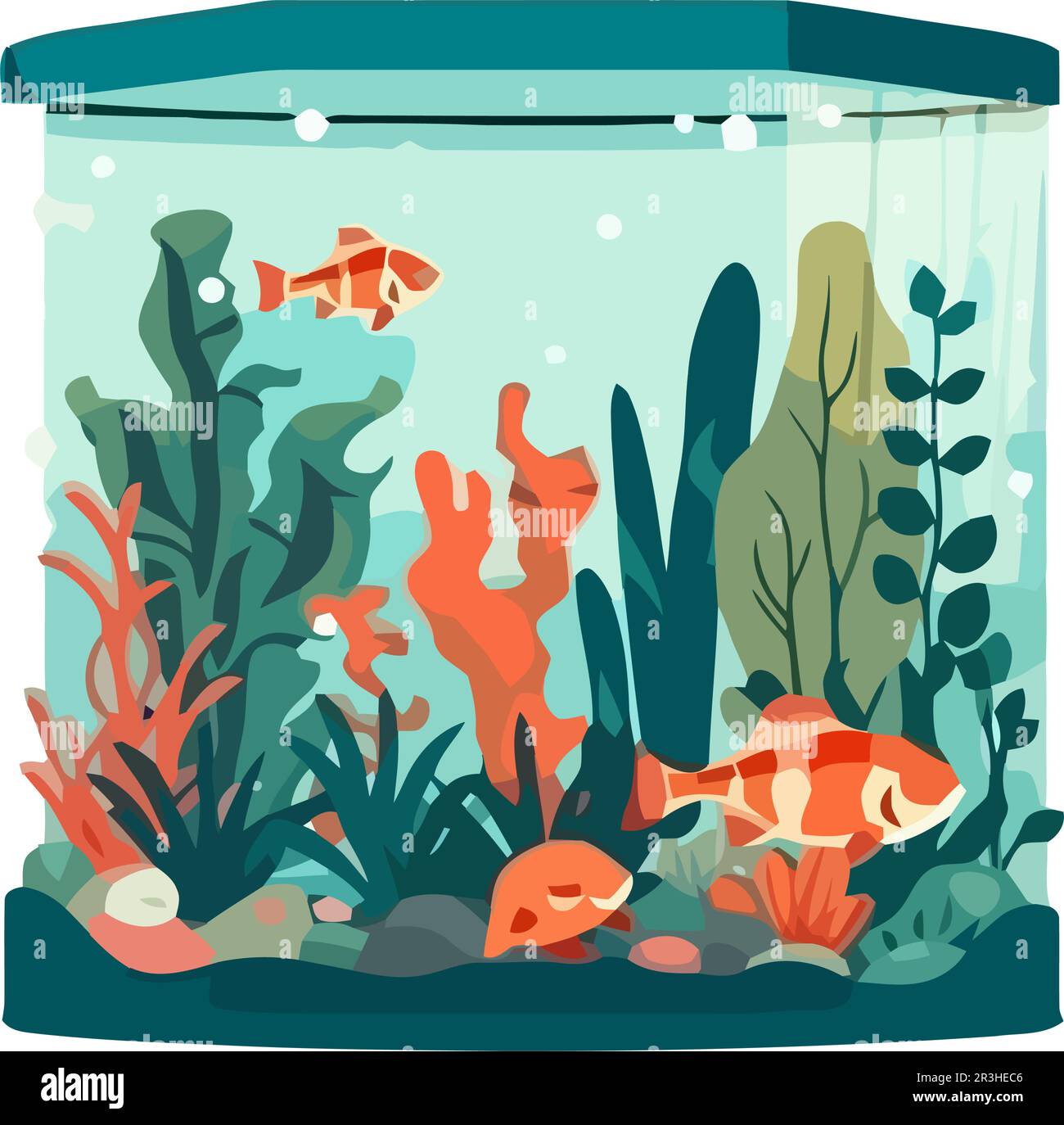 Fish swimming in algae Cut Out Stock Images & Pictures - Alamy