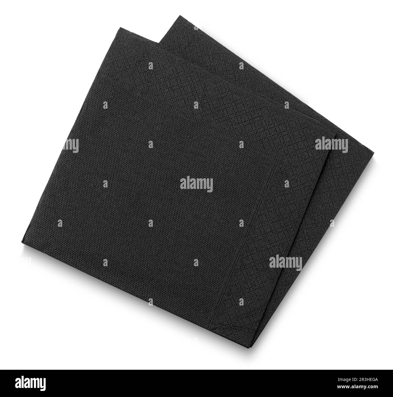 Black clean paper tissues on white background, top view, with clipping ...