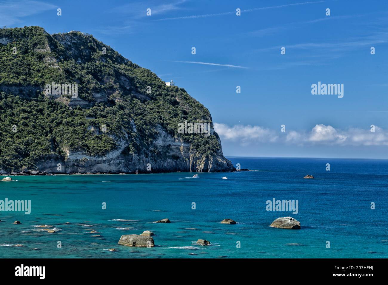 View of Citara beach in Ischia Island Stock Photo - Alamy