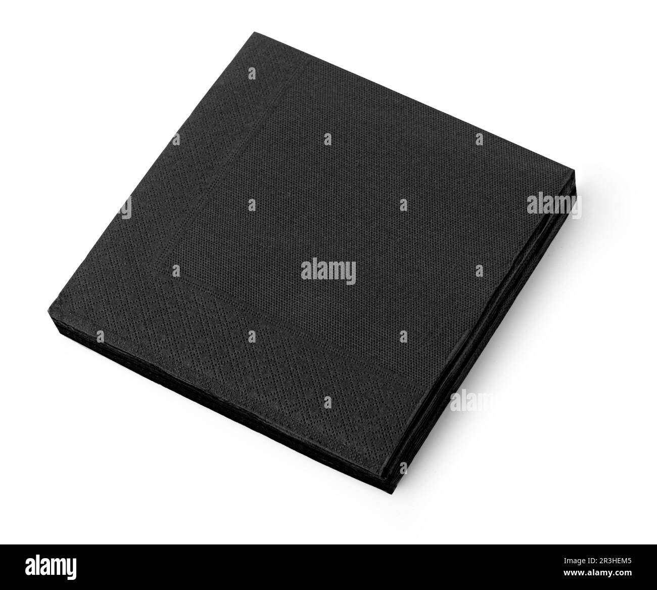 Black clean paper tissues on white background, top view, with clipping ...