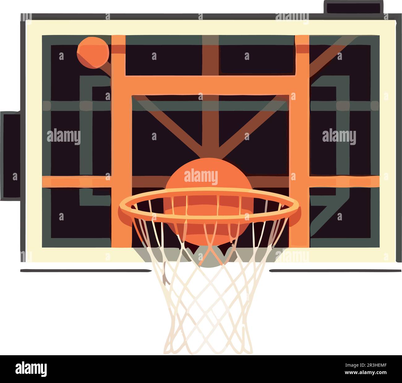 Basketball hoop vector symbol on modern backdrop Stock Vector Image ...