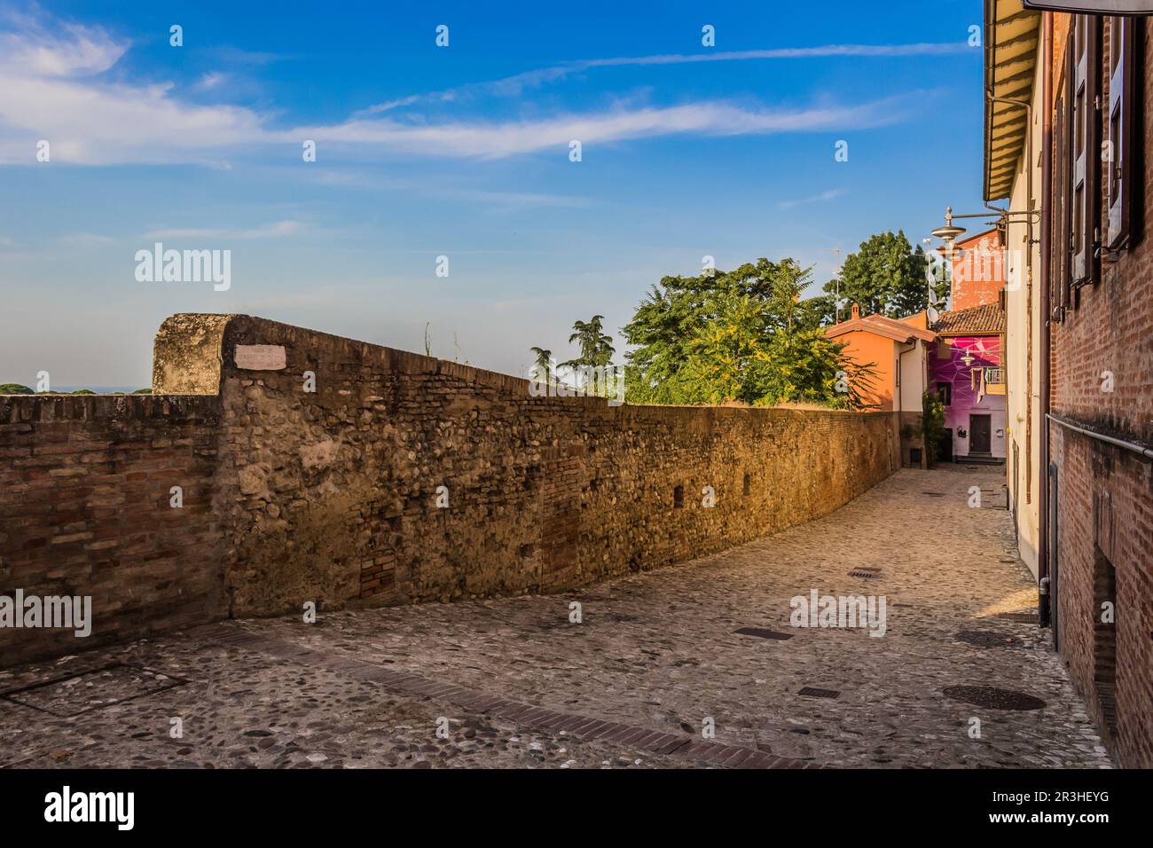 Medieval brick walls Stock Photo - Alamy