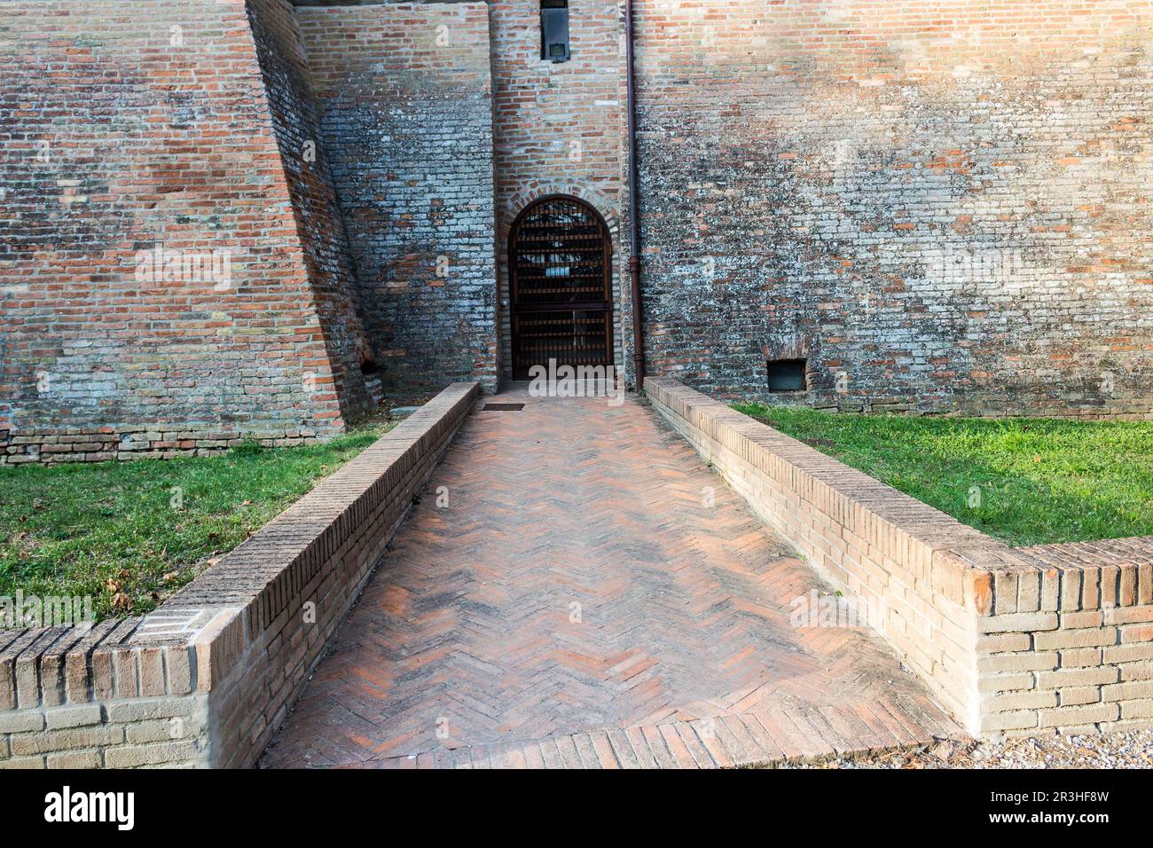 Medieval brick walls Stock Photo - Alamy