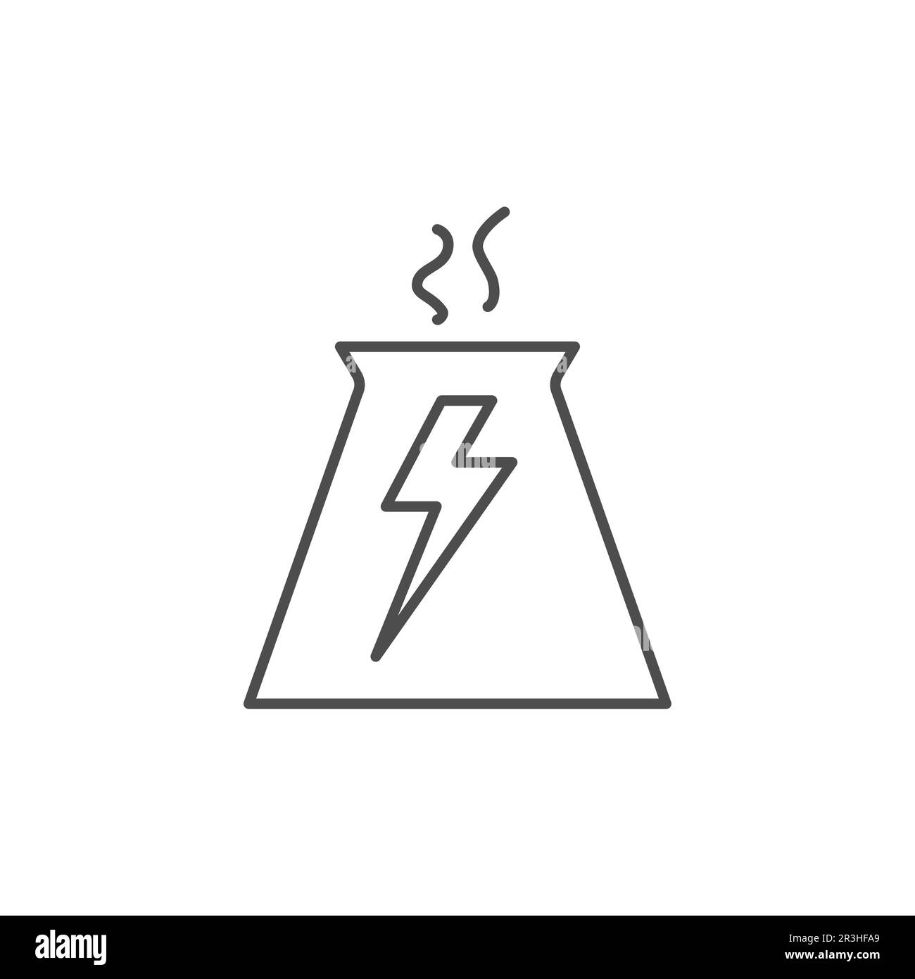 Power plant related vector linear icon. Vector outline illustration ...