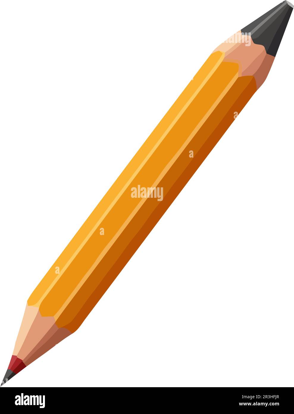 Yellow pencil sharp with graphite tip isolated Stock Vector Image & Art ...