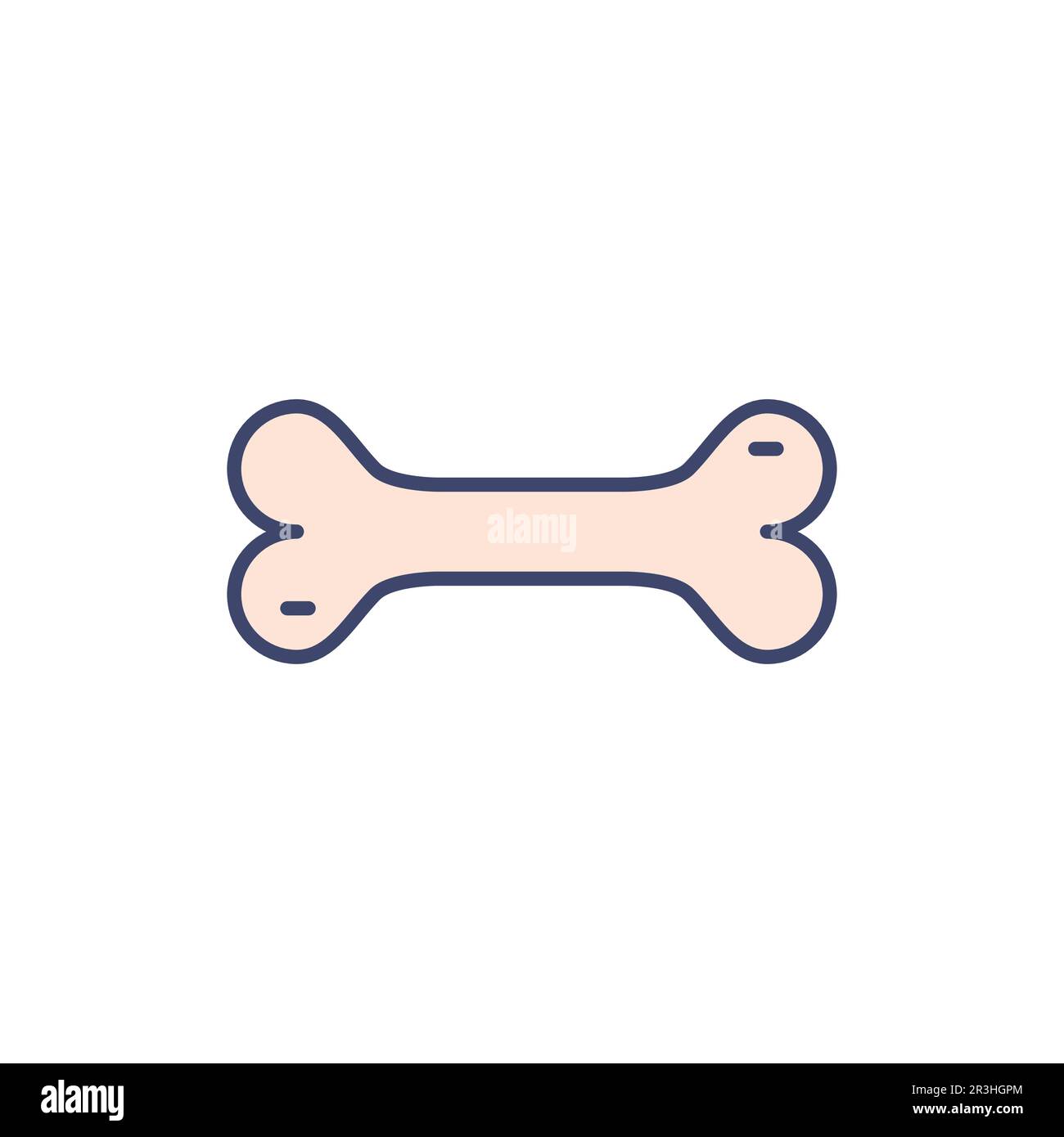Bone related vector line icon. Chew toy. Isolated on white background ...