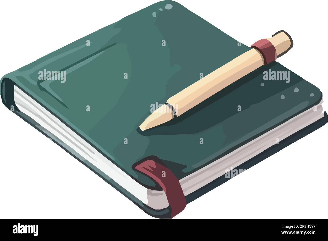 Hardcover book stack on white background inked Stock Vector Image & Art ...