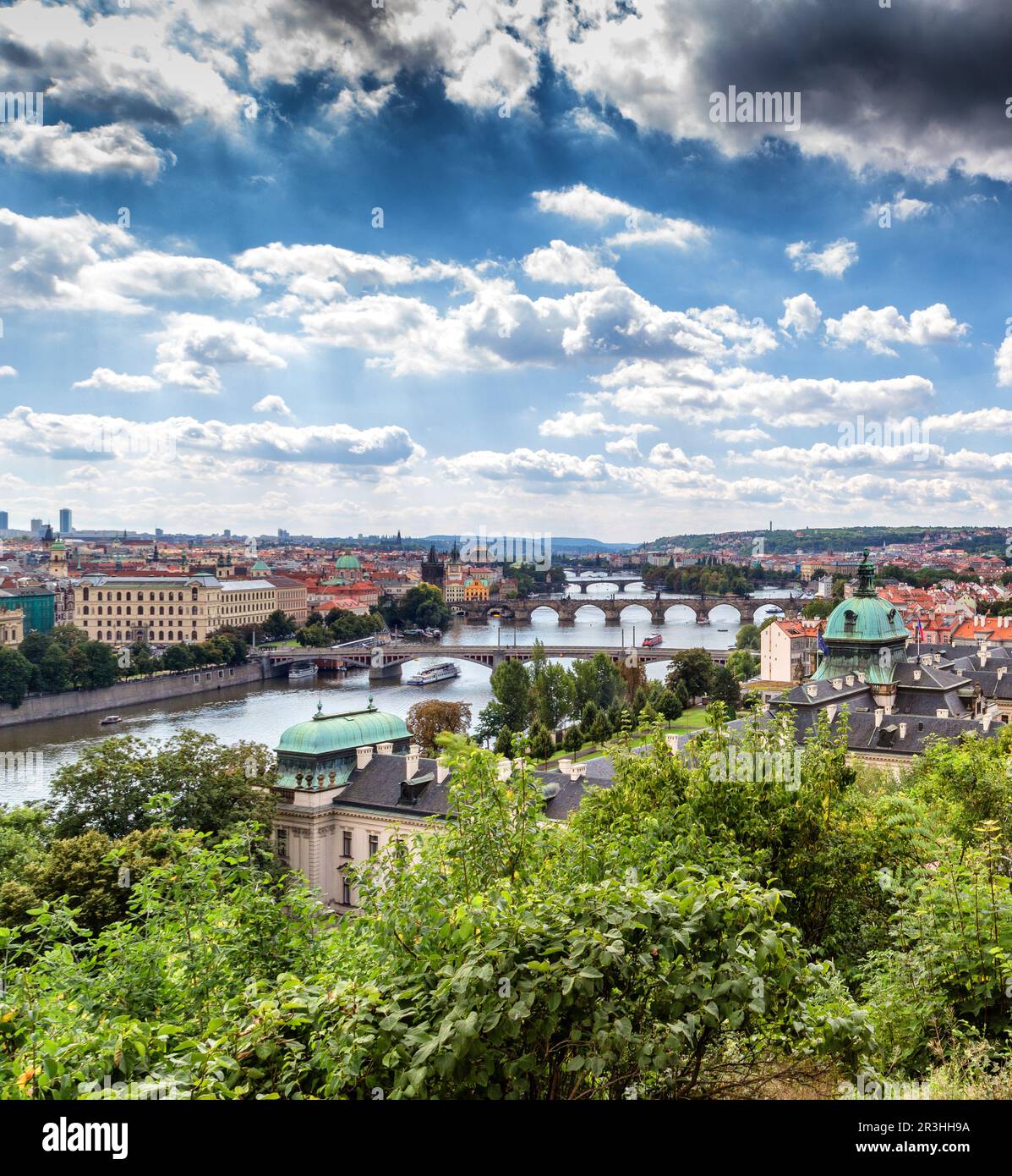 Prague praha red rooftops roofs hi-res stock photography and images - Alamy