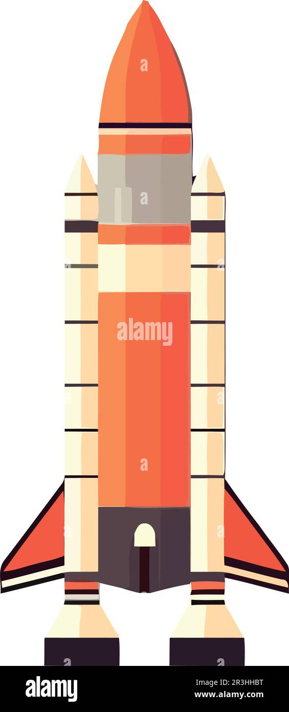 Flying spaceship symbolizes progress in space exploration Stock Vector ...