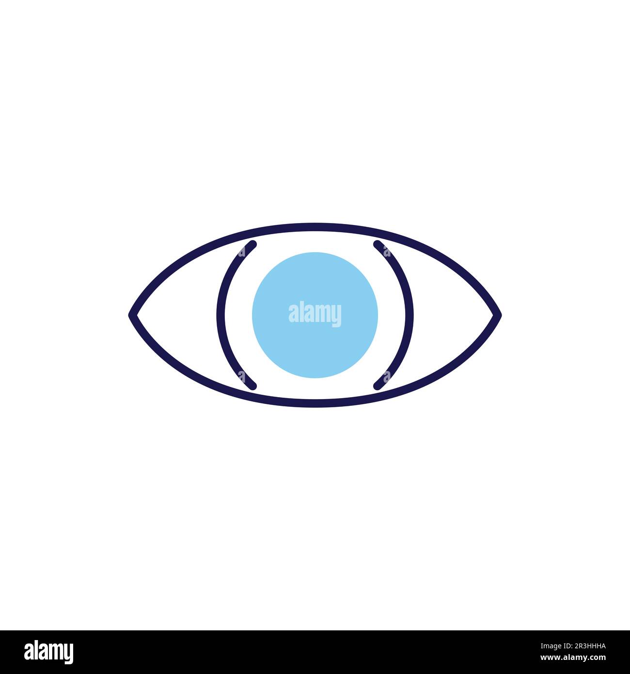 Eye related vector line icon. Isolated on white background. Vector ...