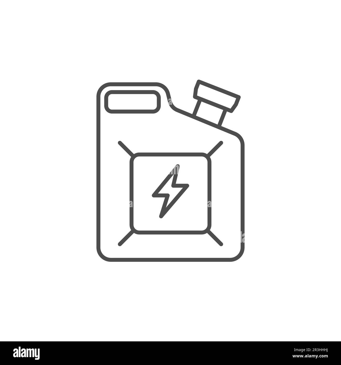 Canister related vector linear icon. Steel jerry can. Gasoline can with ...