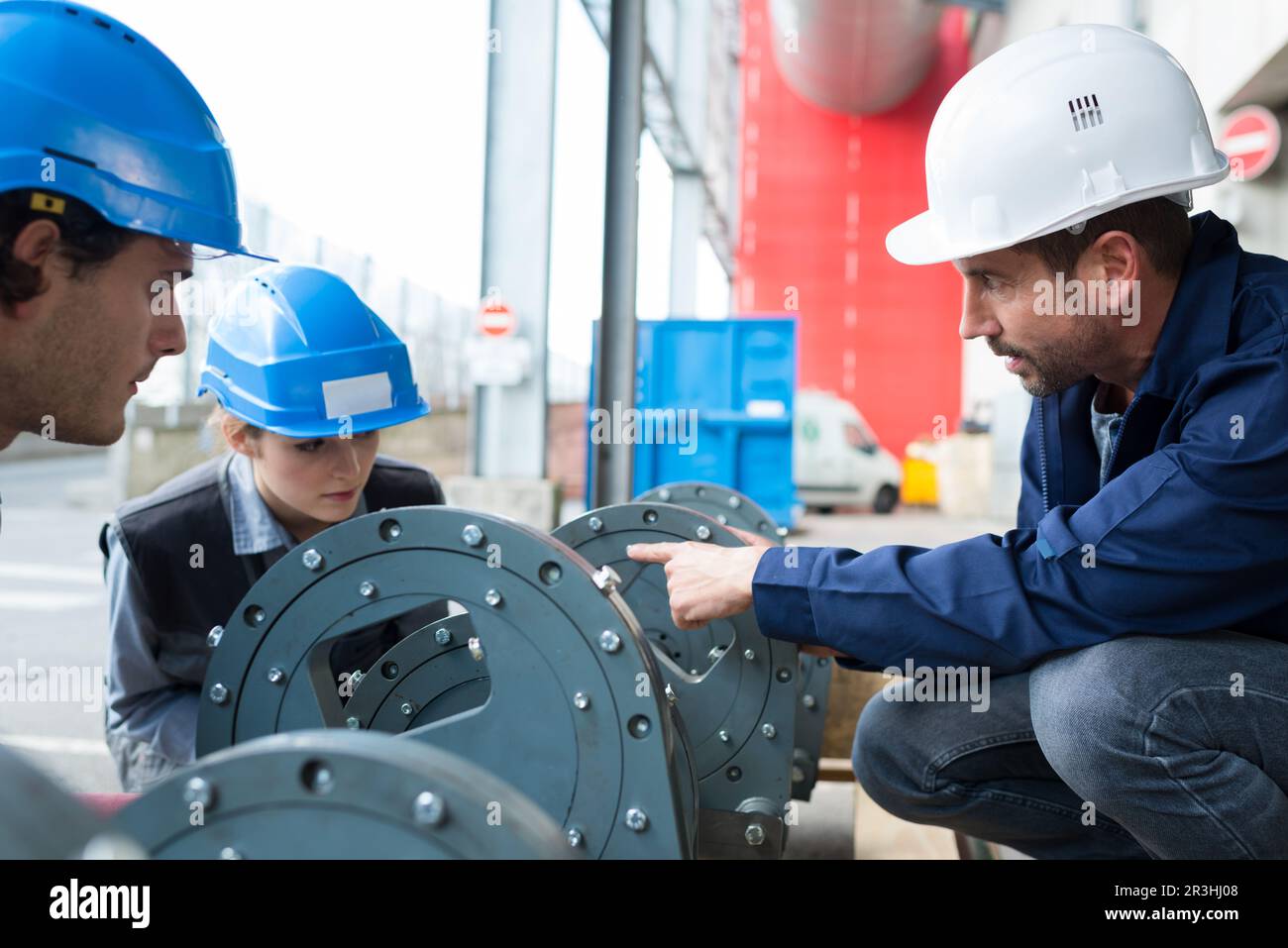 Happy engineers working project hi-res stock photography and images - Alamy