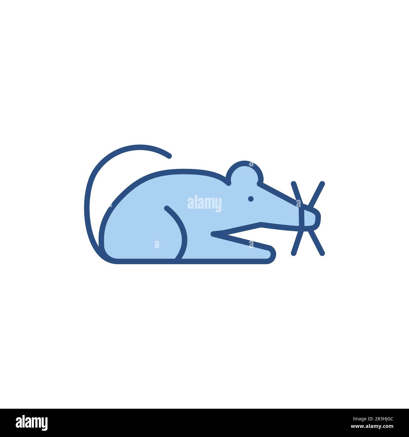 Laboratory Mouse related vector line icon. Isolated on white background ...