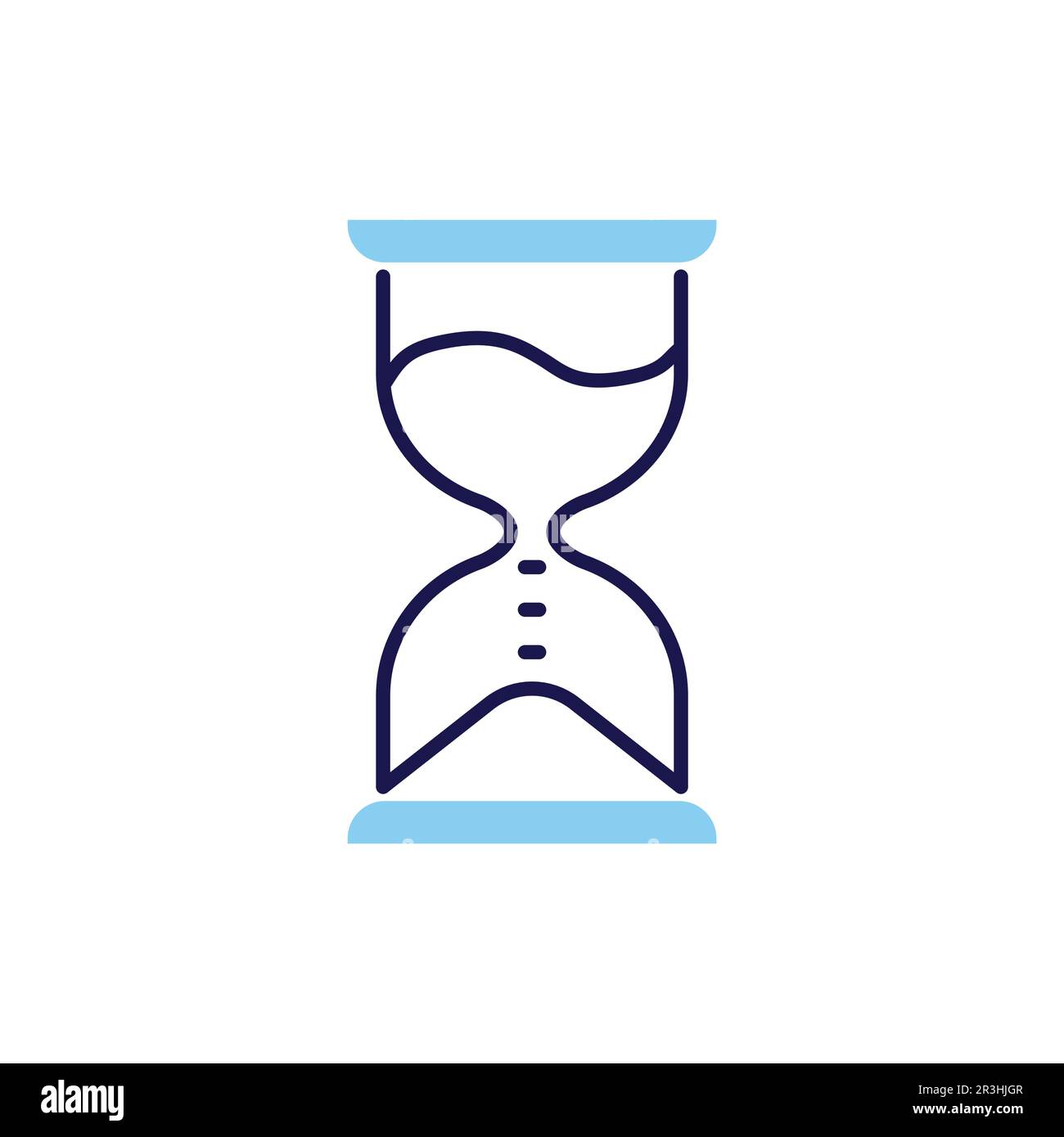 Hourglass related vector line icon. Isolated on white background ...