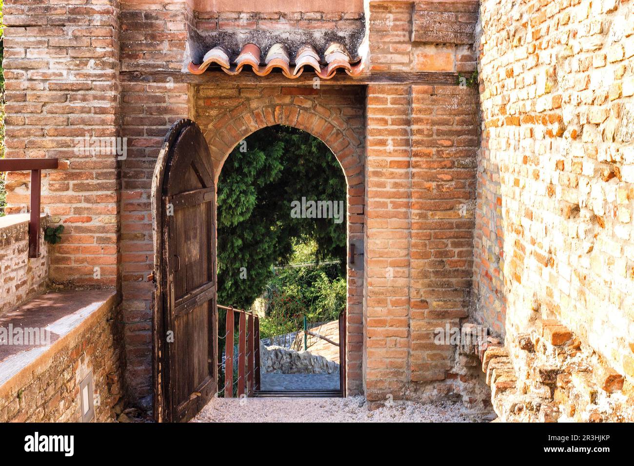 Venetians medieval Fortress in Brisighella Stock Photo - Alamy