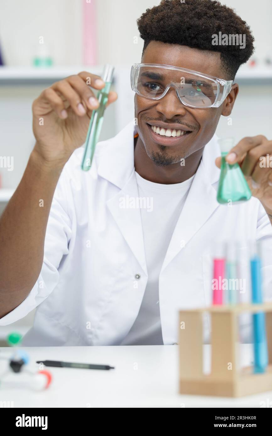 male scientist in laboratory portrait Stock Photo - Alamy