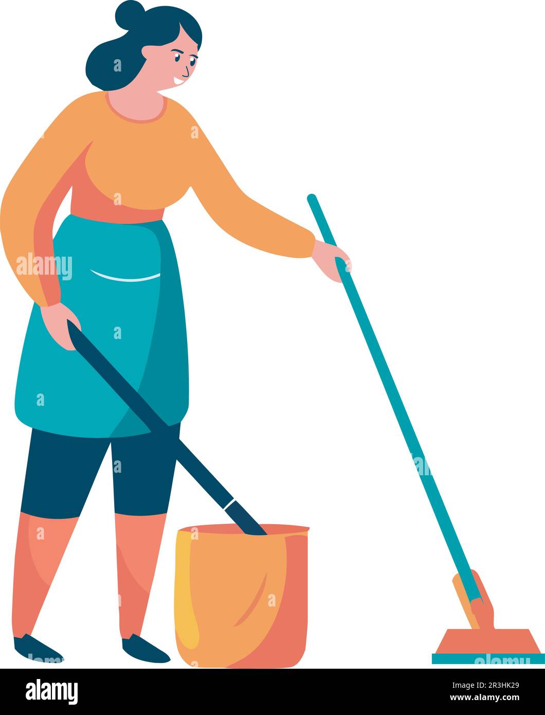 Women men cleaning Cut Out Stock Images & Pictures - Alamy