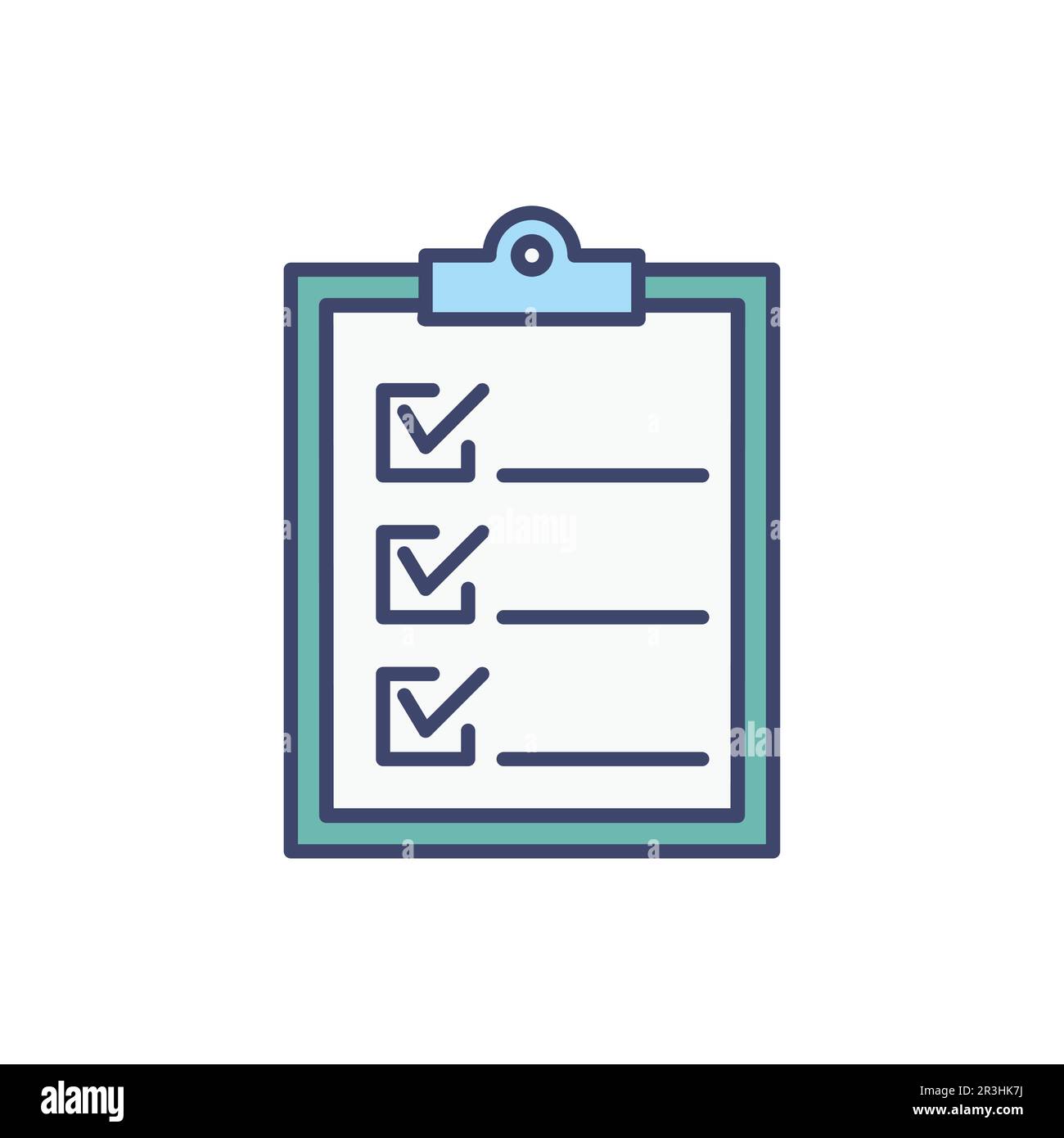 Clipboard related vector line icon. Task planning linear icon ...