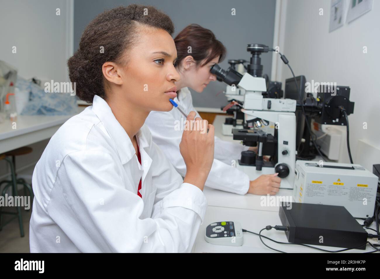 researcher thinking about the future human Stock Photo - Alamy