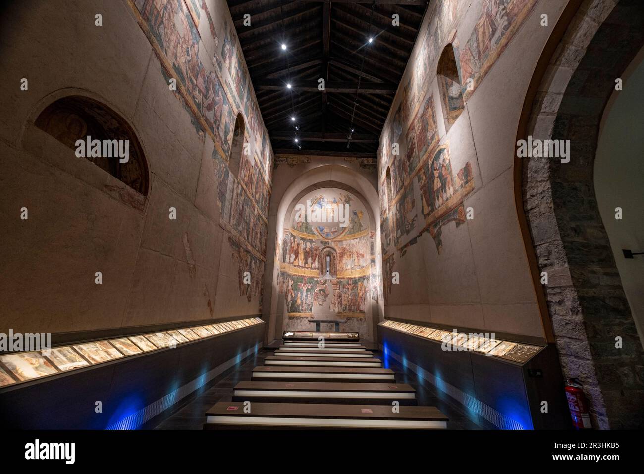 mural paintings of Ruesta, 12th century, fresco torn and transferred to ...