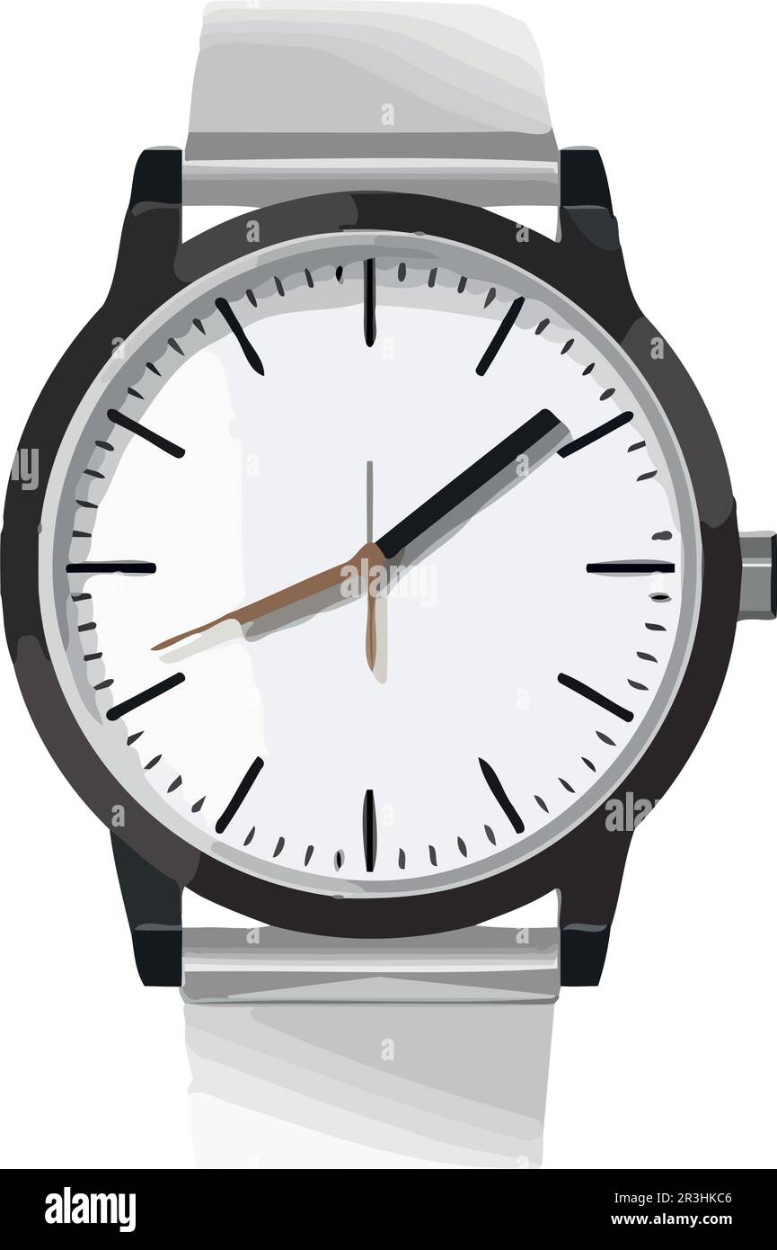 modern wristwatch timer on white background Stock Vector Image & Art ...